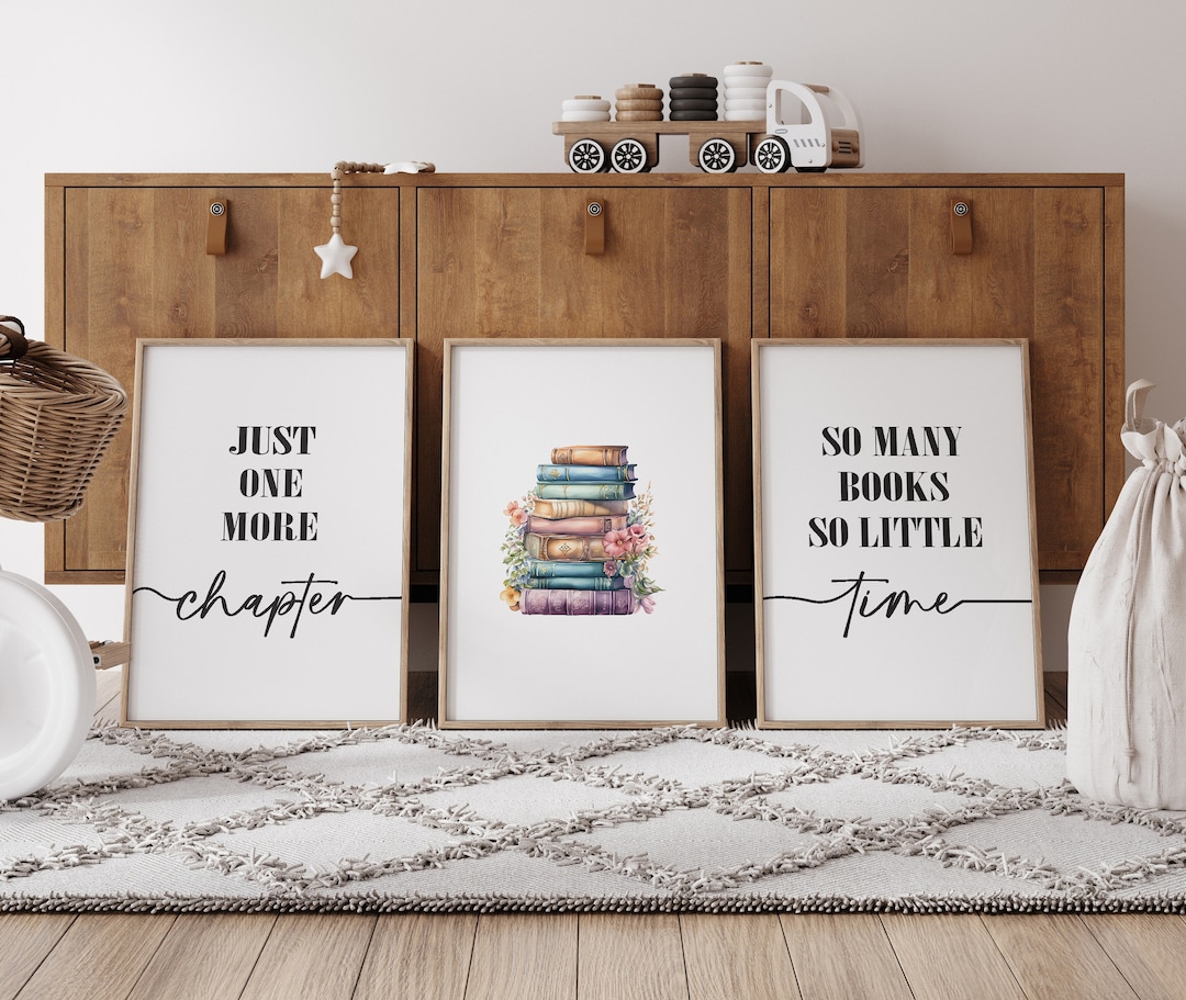 Set of 3 Prints, Bestseller Poster Set, Just One More Chapter, Gift for ...