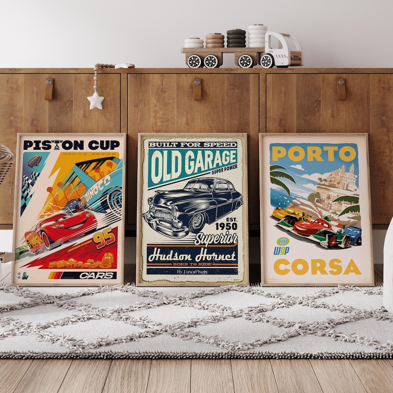 Cars Movie Poster Modern - Etsy