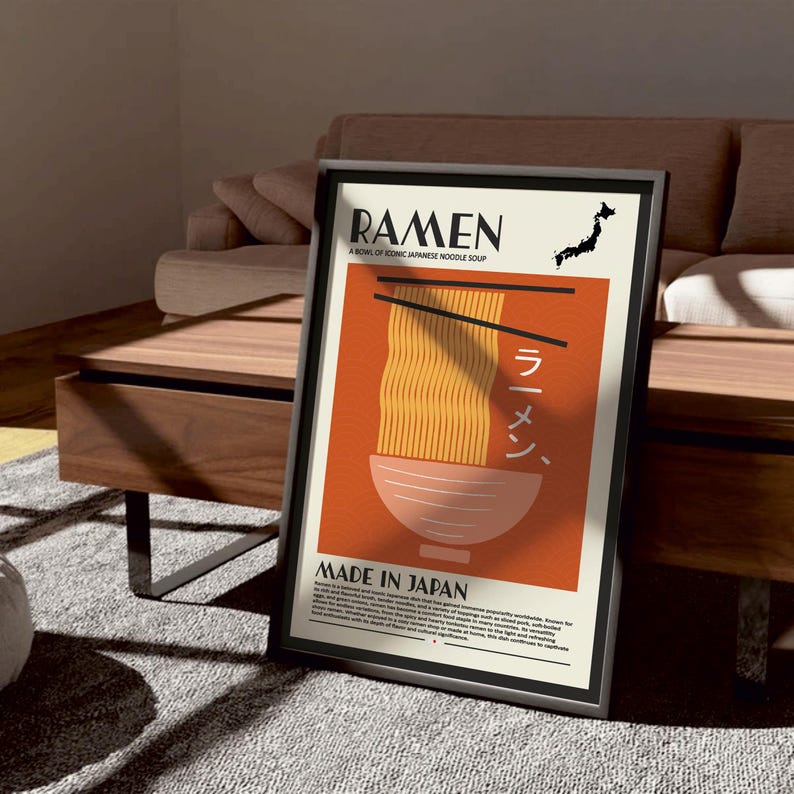 Japanese Ramen Print Poster, Ramen Lover Club Art Print, Ramen Kitchen ...