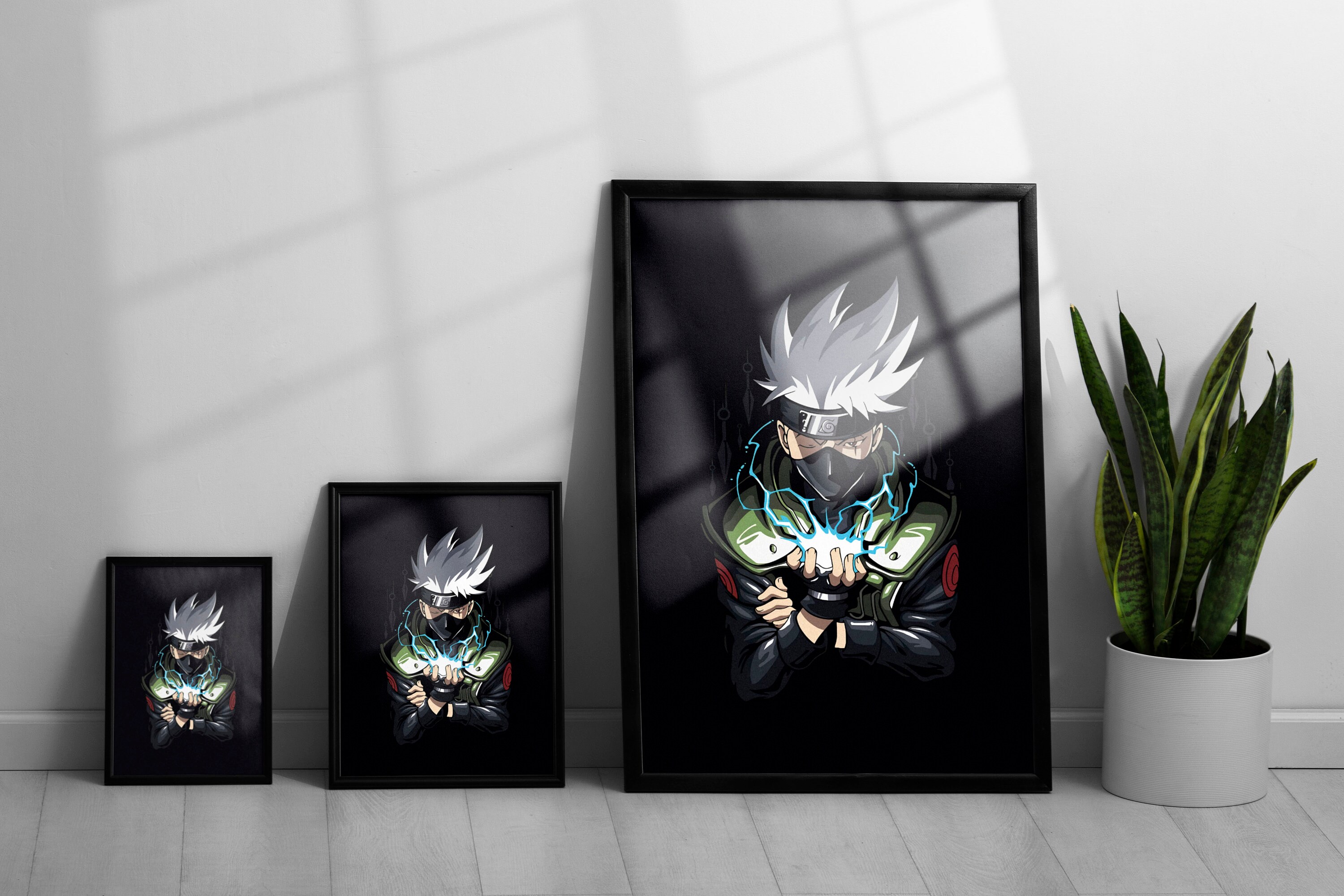 Kakashi Hatake Poster Naruto Wall Art High-quality Anime Print Ninja ...