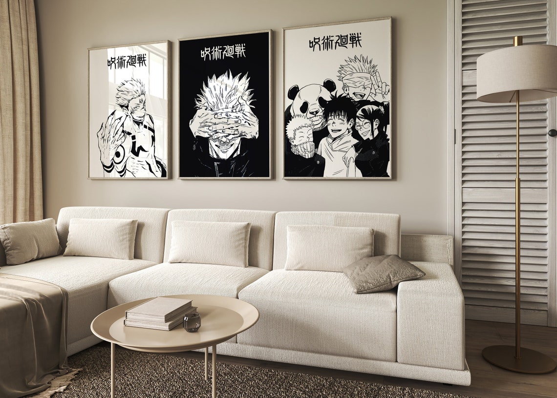 Set of 3 High-quality Anime Poster Manga Art, Stunning Wall Perfect ...