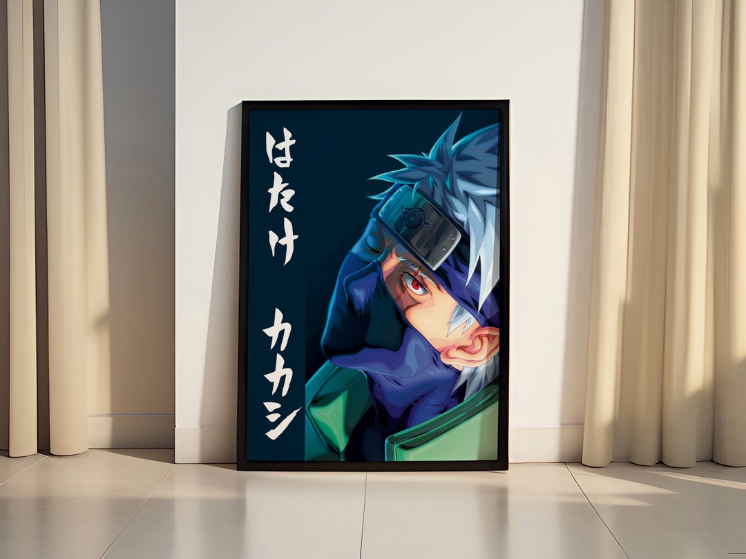 Kakashi Hatake Poster Naruto Wall Art High-quality Anime Print Ninja ...