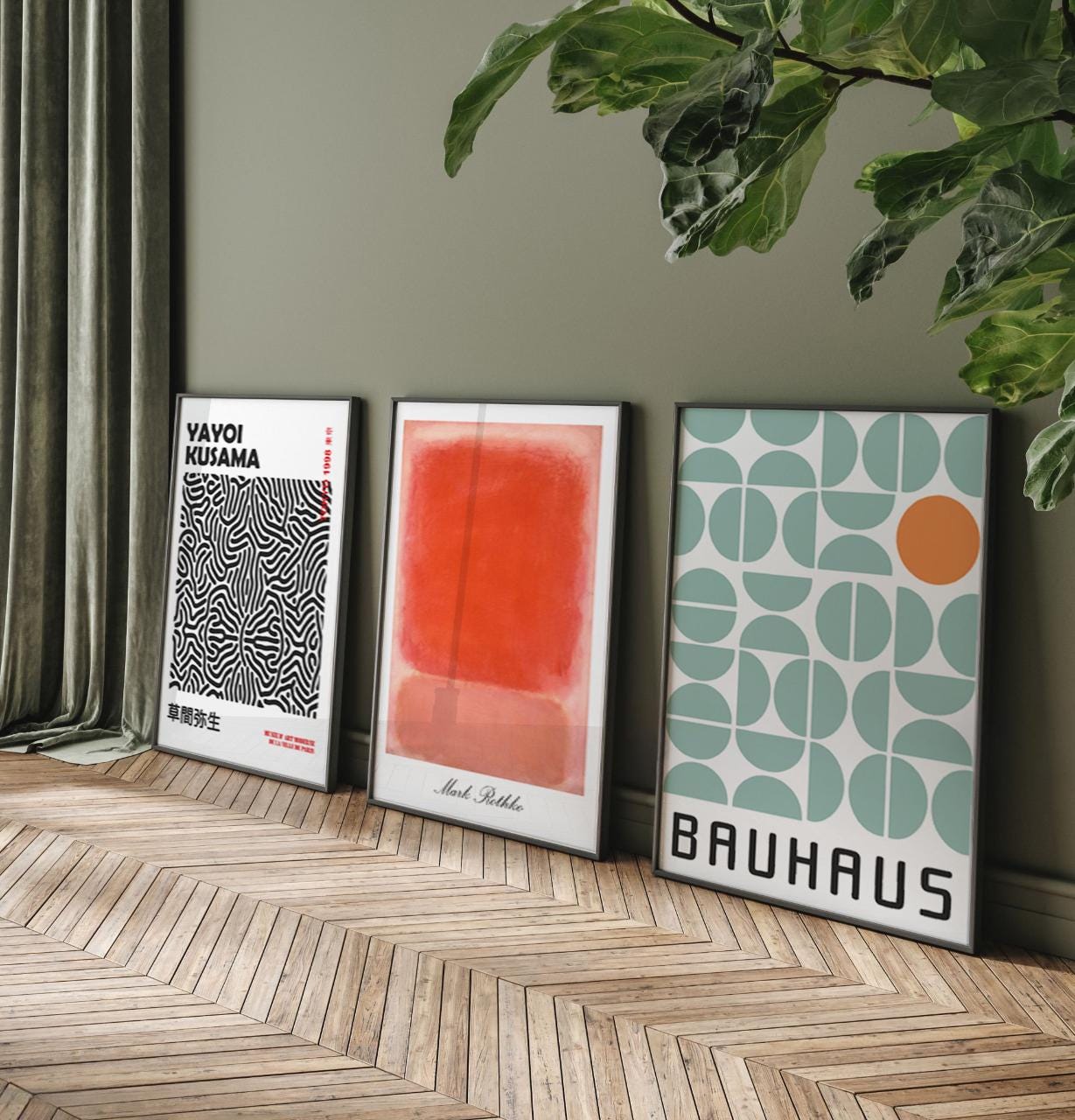 Set of 3 Prints, Bestseller Poster Set, Trendy Poster Bundle, Bauhaus ...