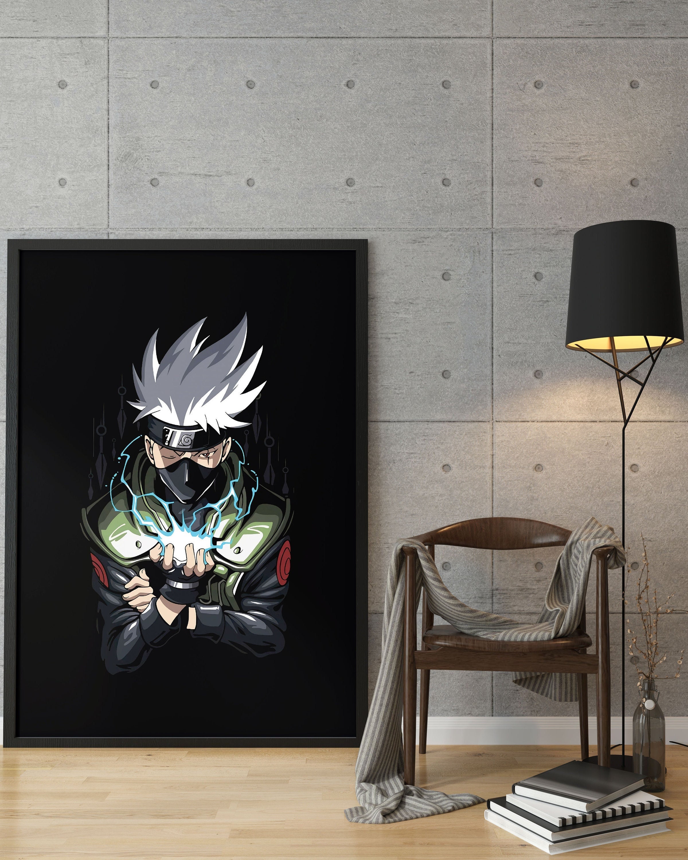 Kakashi Hatake Poster Naruto Wall Art High-quality Anime Print Ninja ...