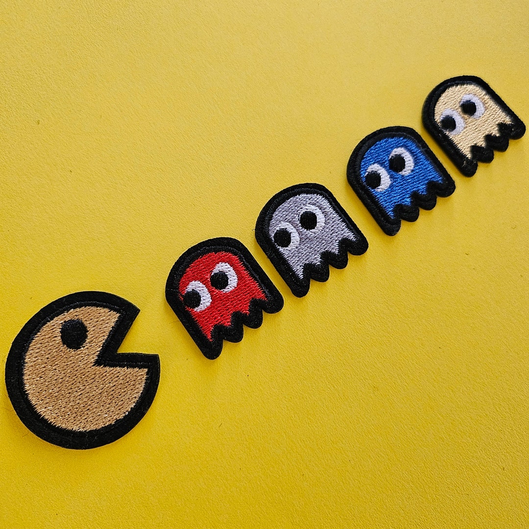 LALALAND PAC MAN Patches Set of 5, Hat Patches, Iron-on on or Sew On ...
