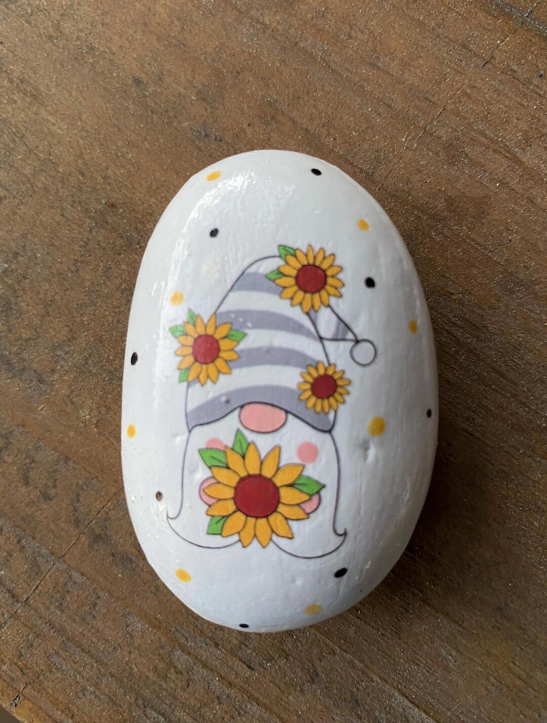 Gnome Garden Rock, Kindness Rock, Rock Art, Bookshelf Decor - Etsy