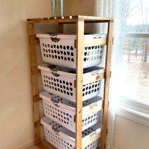 4 Tier Laundry Basket Organizer - Etsy