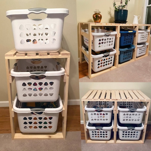 4 Tier Laundry Basket Organizer - Etsy