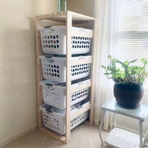 4 Tier Laundry Basket Organizer - Etsy