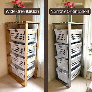 4 Tier Laundry Basket Organizer - Etsy