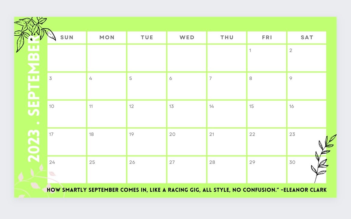 Printable and Editable Calendar for July 2023 to December 2023 - Etsy