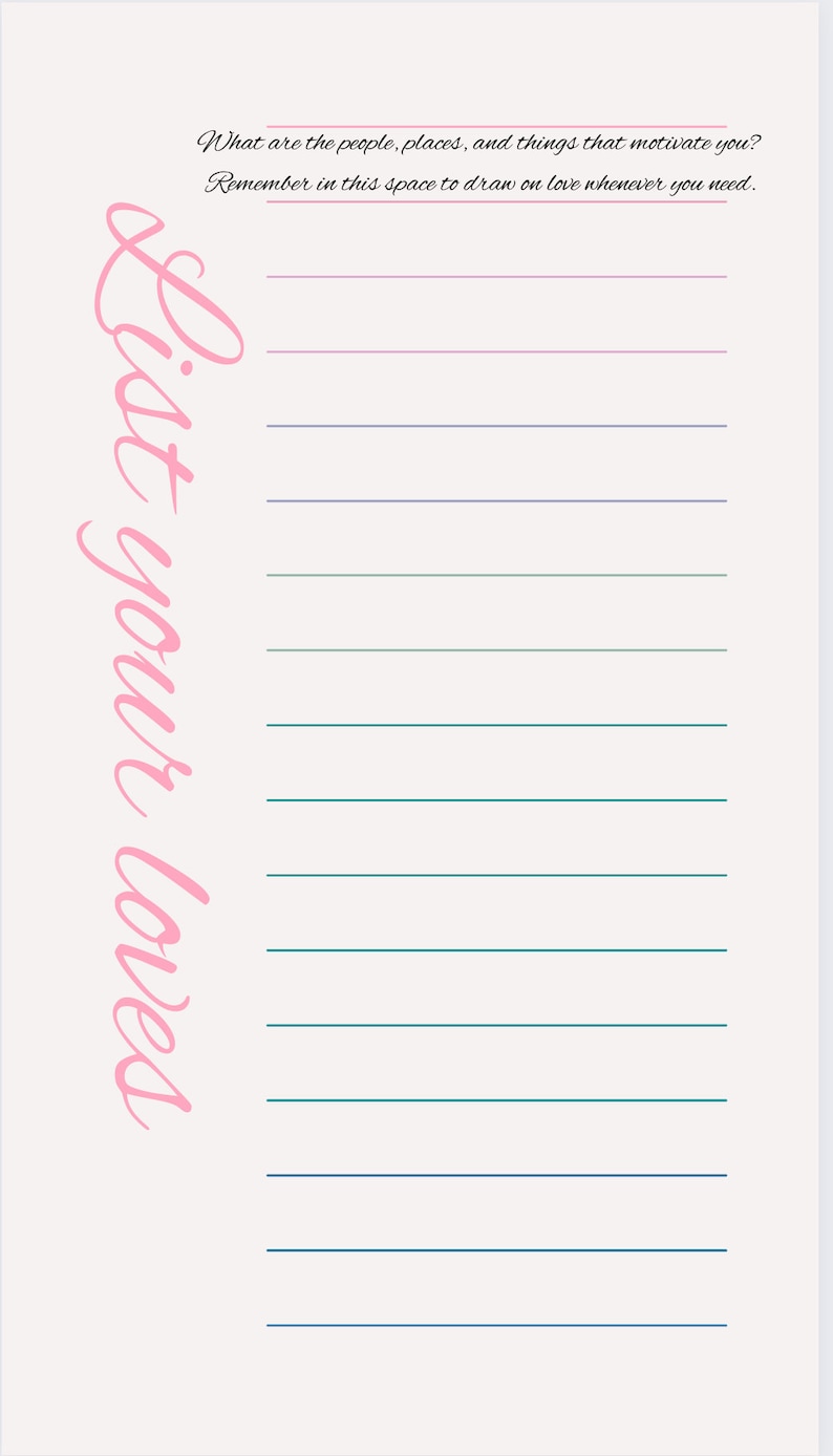 The Ick List and the Love List - Etsy