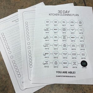 Neurodivergent Kitchen Cleaning Plan Step by Step 30 Day Cleaning Plan ...