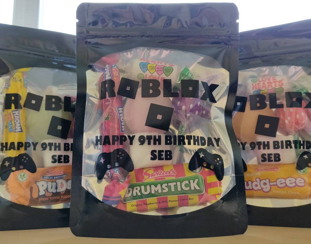 Personalised Roblox Sweet Pouches Party Bags for Children - Etsy UK