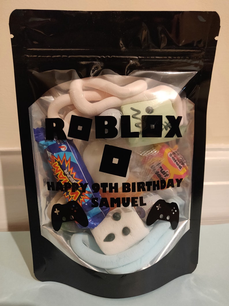 Personalised Roblox Sweet Pouches Party Bags for Children - Etsy UK