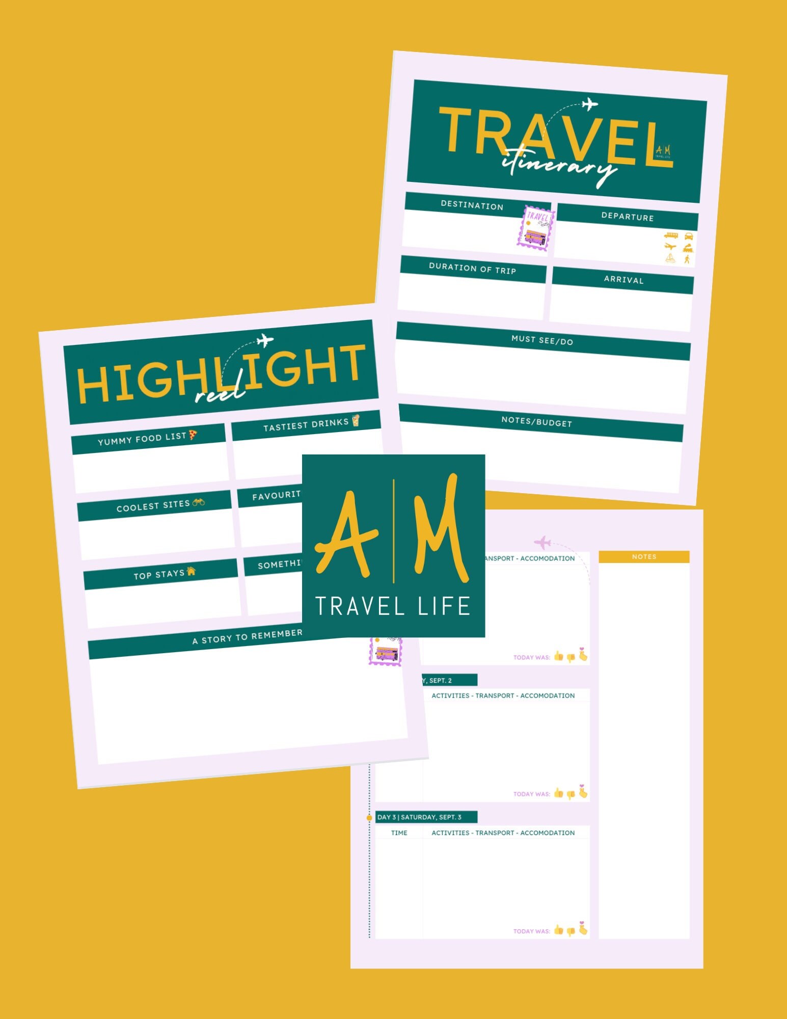 Fully Customizable Travel Itinerary and Trip Planner - Etsy