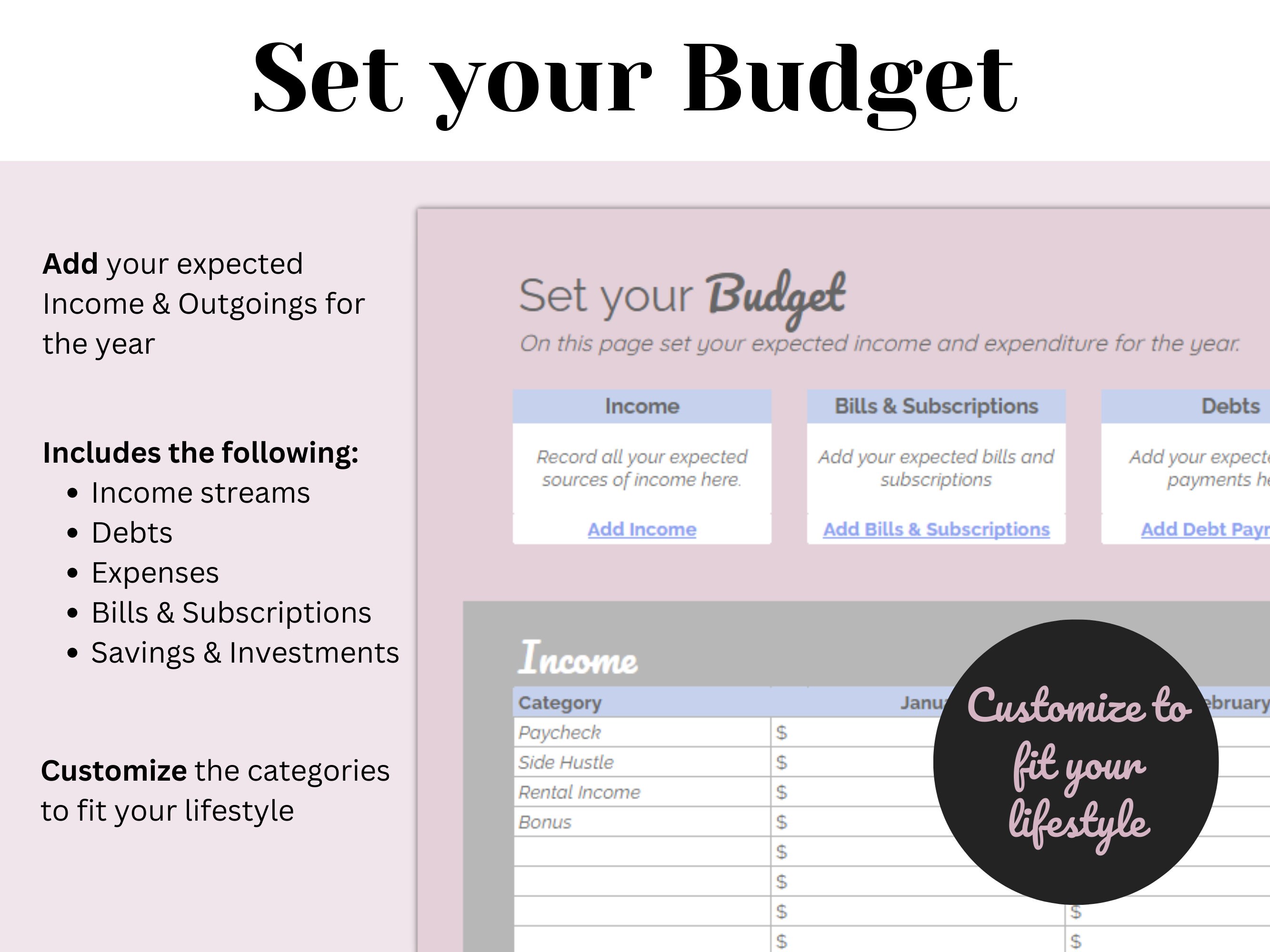 2023 Yearly Budget Template Annual Budget Spreadsheet Google Sheets ...