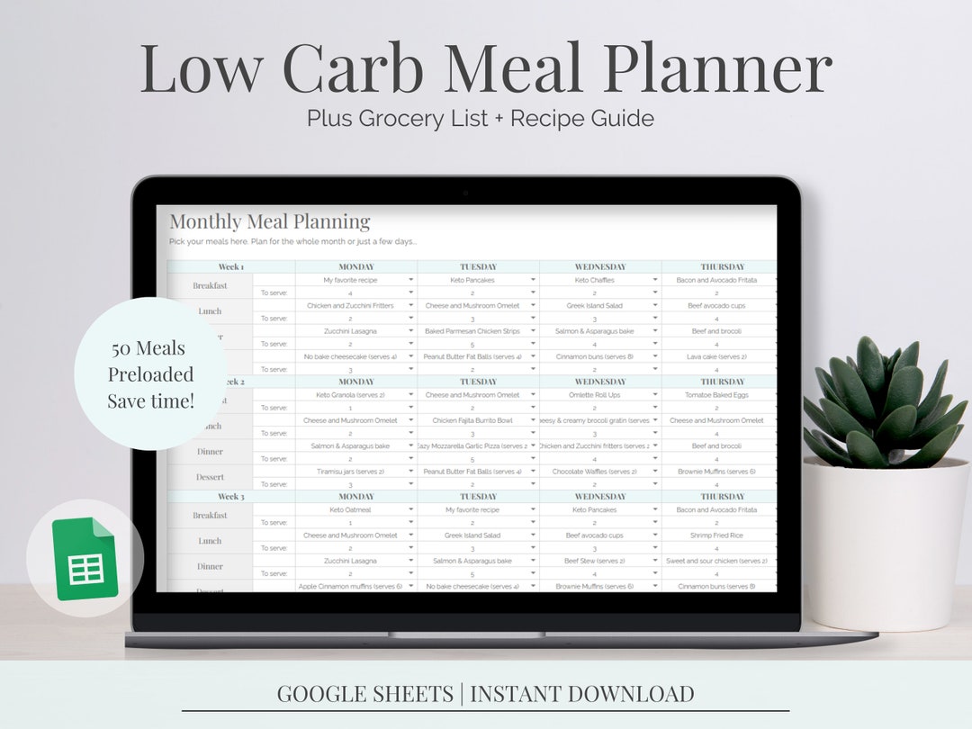 Keto Meal Plan & Shopping List | Keto Menu Planner | Keto Weight Loss ...