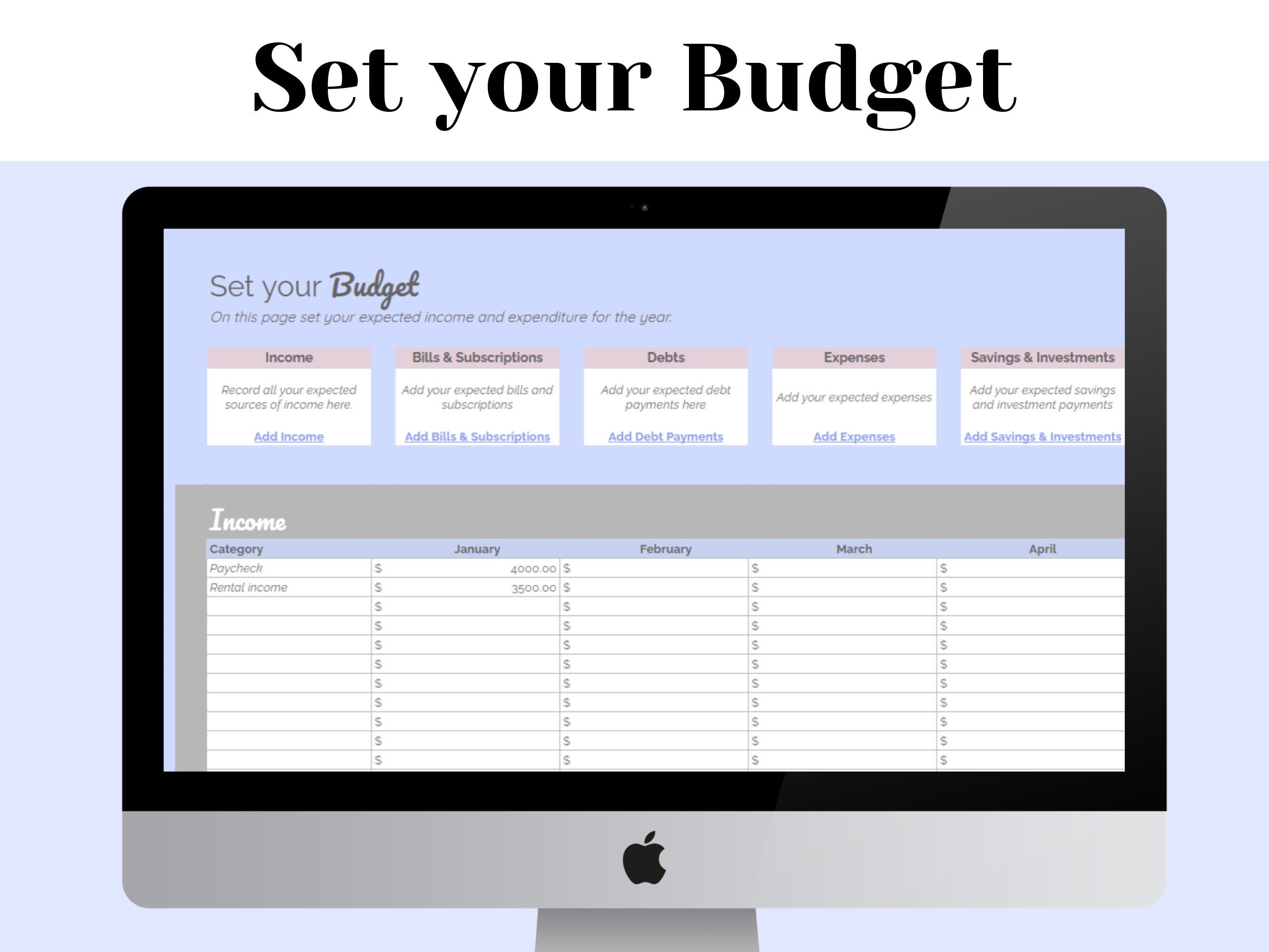 Annual Budget Google Sheet | Personal Finance Tracker | Yearly Budget ...