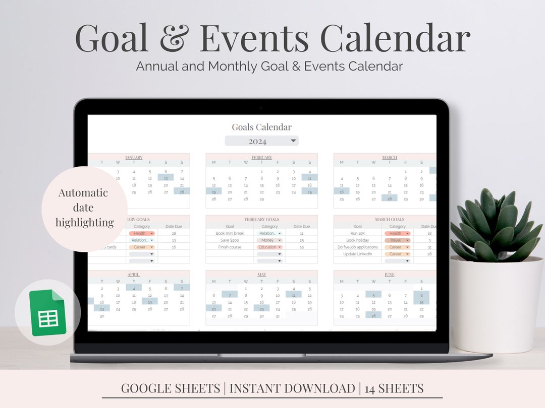 Digital Calendar | Goal Tracker | Google Calendar | Events Calendar ...