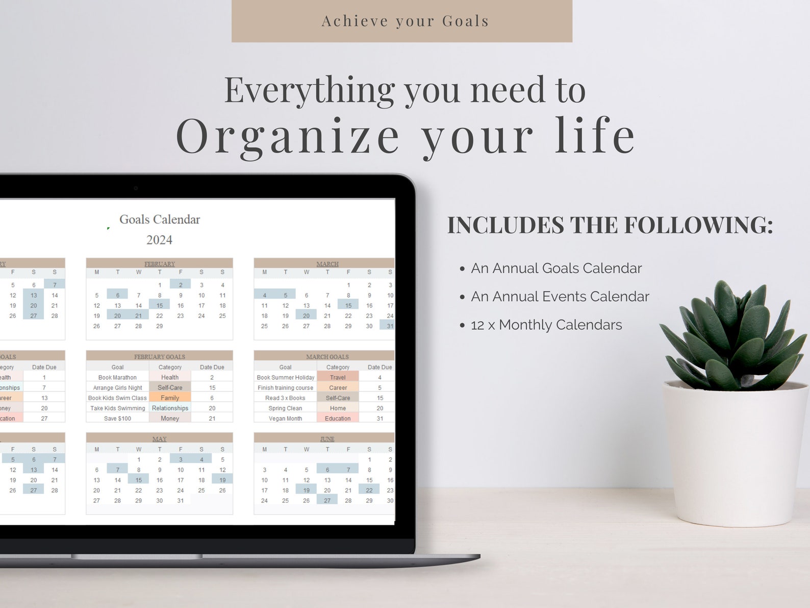 Customizable Excel Spreadsheet Template | Editable Excel Calendar ...
