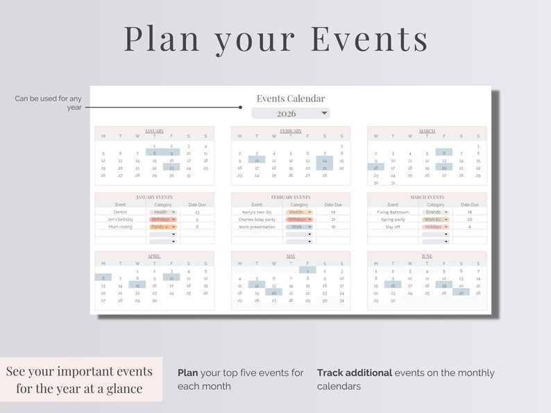 Digital Calendar | Goal Tracker | Google Calendar | Events Calendar ...