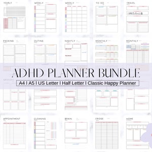 Printable ADHD Planner Bundle, Life Organization (digital Download) - Etsy