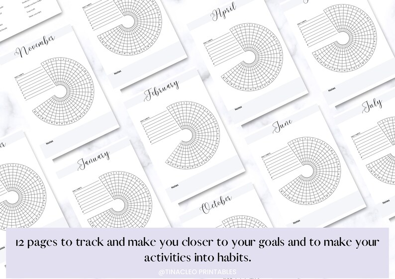 DAILY HABIT TRACKER, Circle Tracker, Self Care, Mindfulness,routine ...