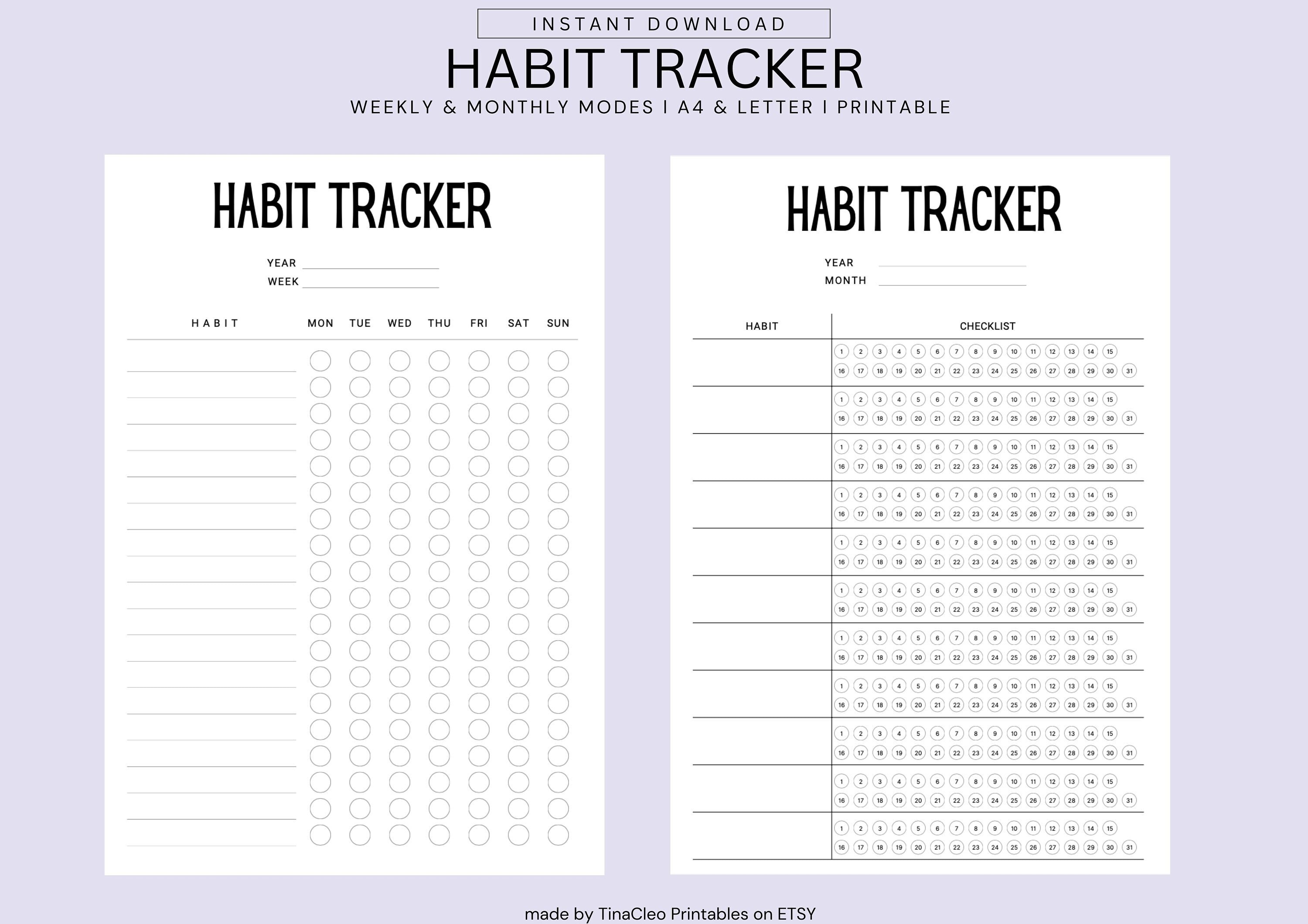 HABIT Tracker, Habit Planner, Daily Habit Planner, Unique Planner for ...