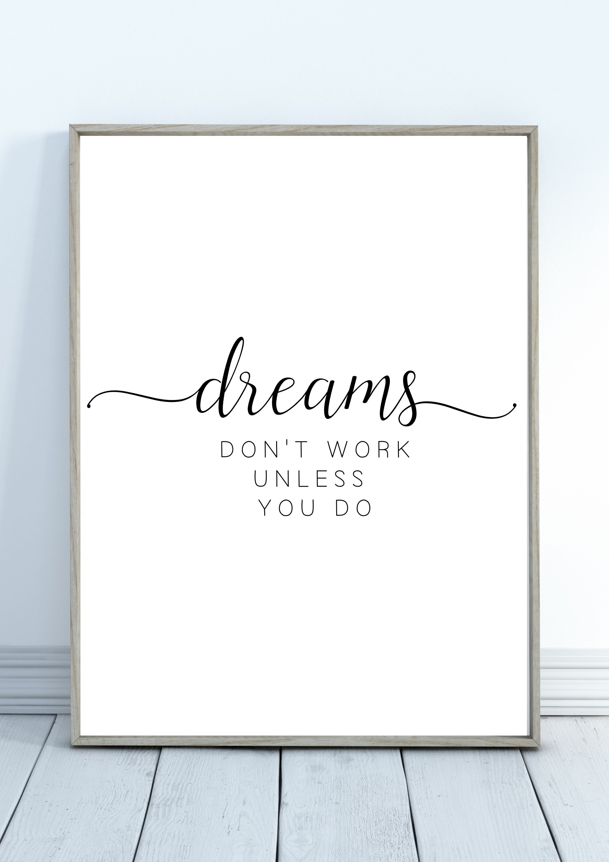 Dreams Motivational Quote Print, Office Wall Art (digital Download) - Etsy