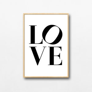 Minimalist LOVE Print, Modern Wall Art (digital Download) - Etsy