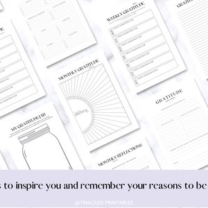 PRINTABLE GRATITUDE JOURNAL, Mental Health Bundle, Self Care Journal ...