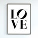 Minimalist LOVE Print, Modern Wall Art (digital Download) - Etsy