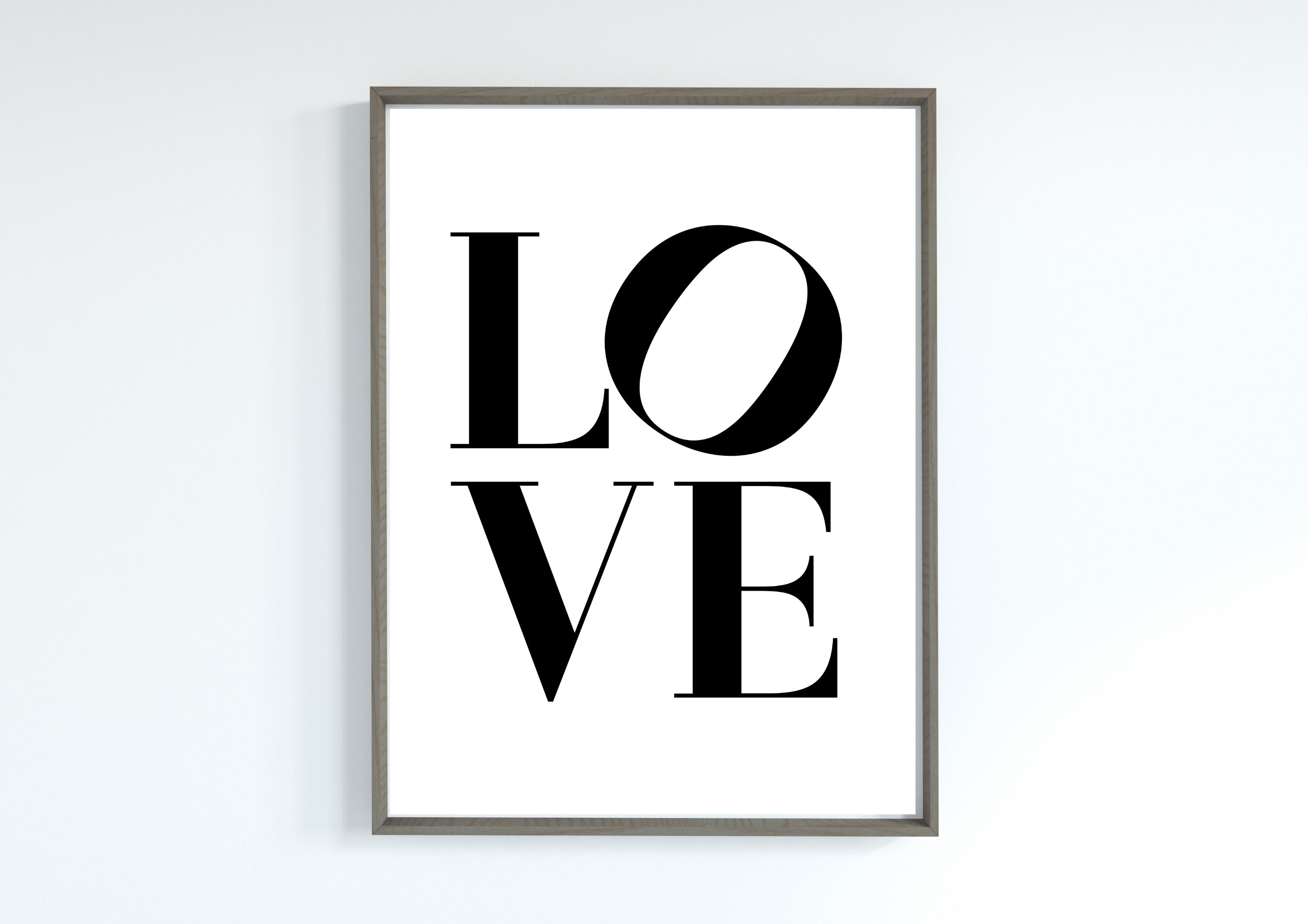 LOVE PRINT ART, Printable Wall Art, Digital Download, Modern Most ...