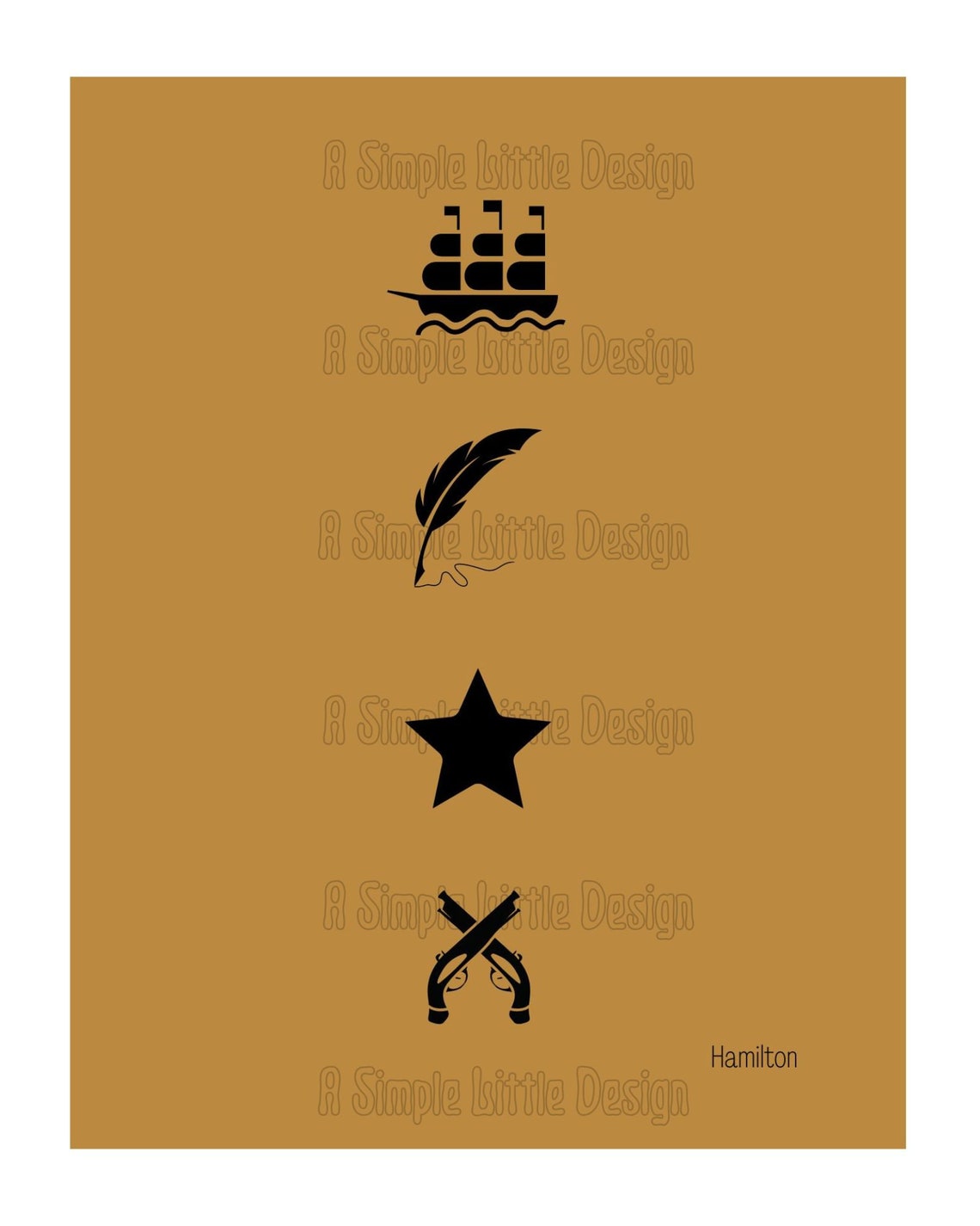 Hamilton Inspired Minimalist Printable Wall Art Broadway - Etsy