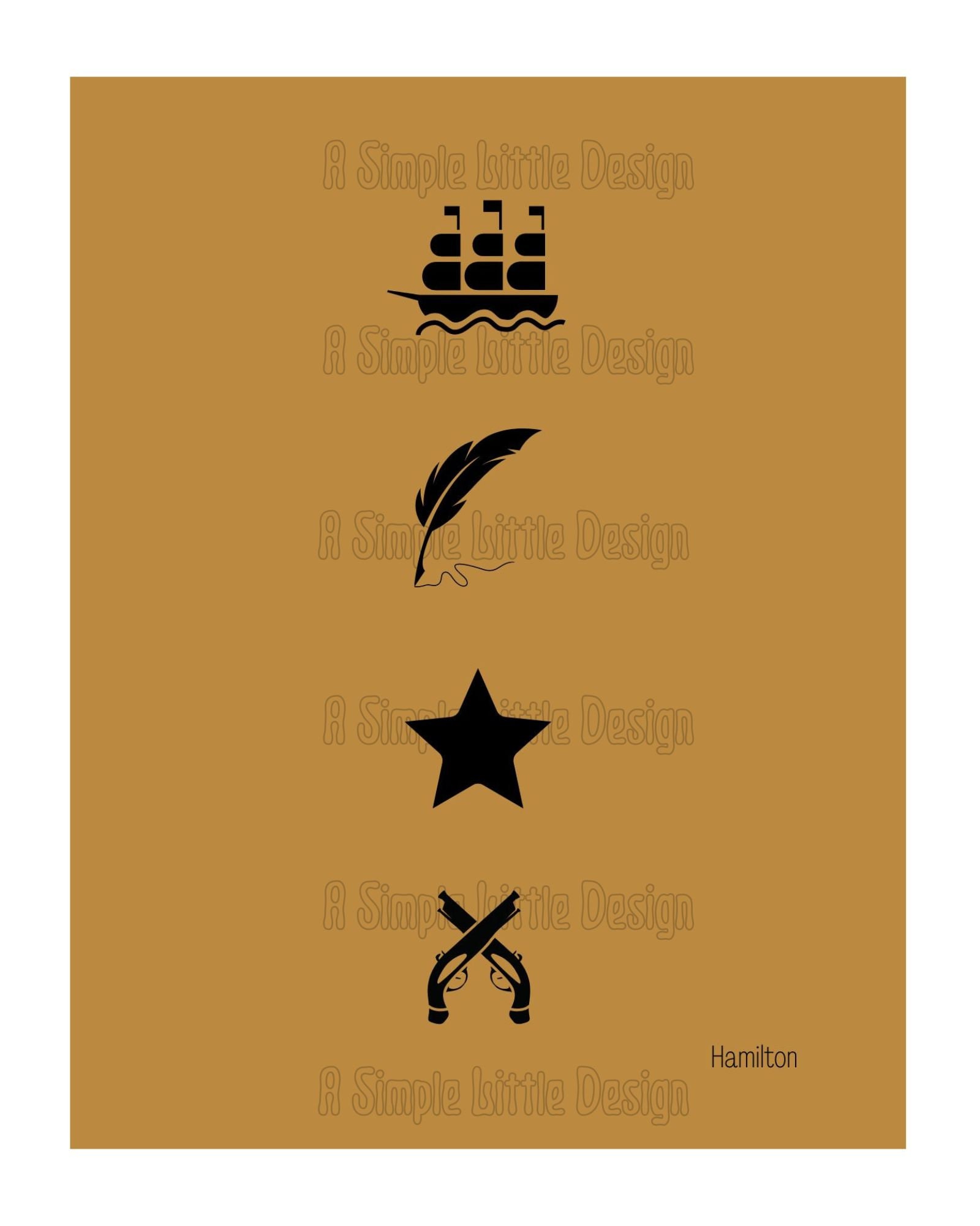 Hamilton Inspired Minimalist Printable Wall Art Broadway - Etsy