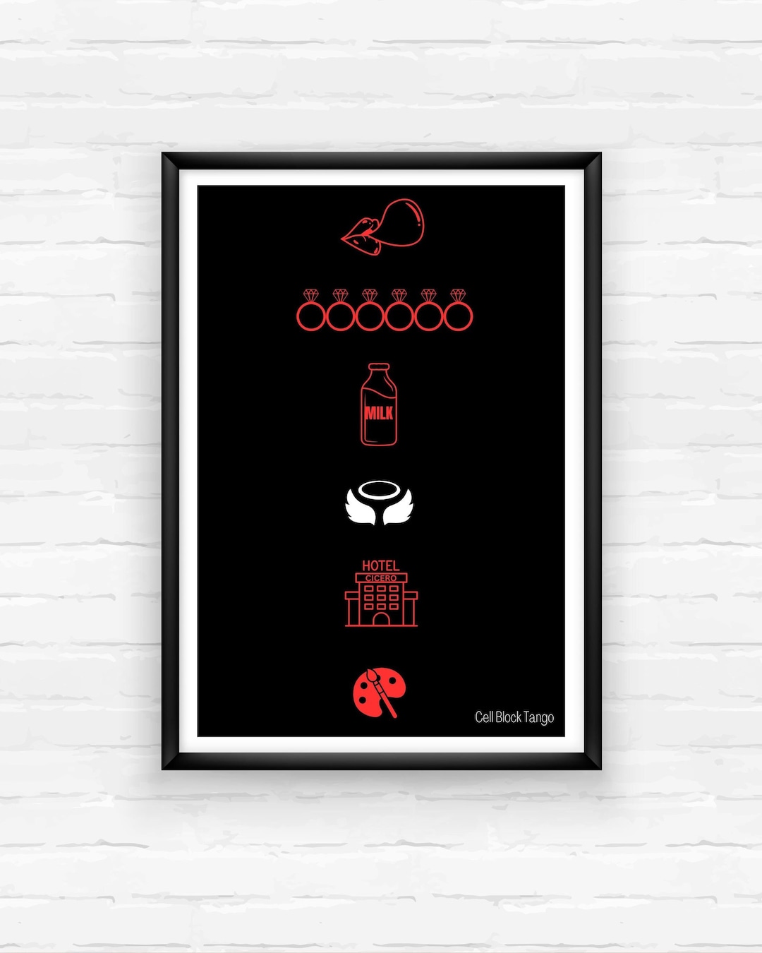 Cell Block Tango/chicago Inspired Minimalist Printable Wall Art ...