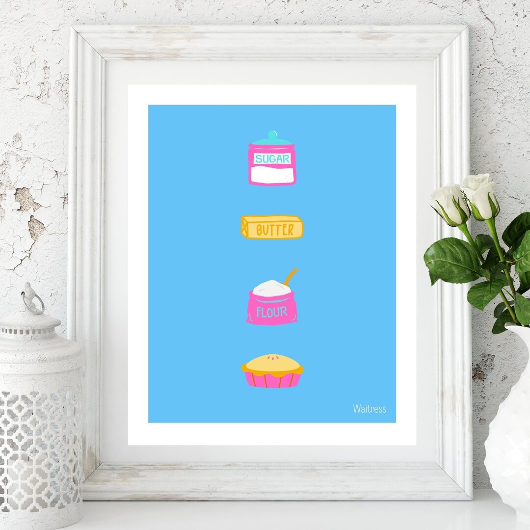 Waitress Inspired Minimalist Printable Wall Art | Broadway Printable ...