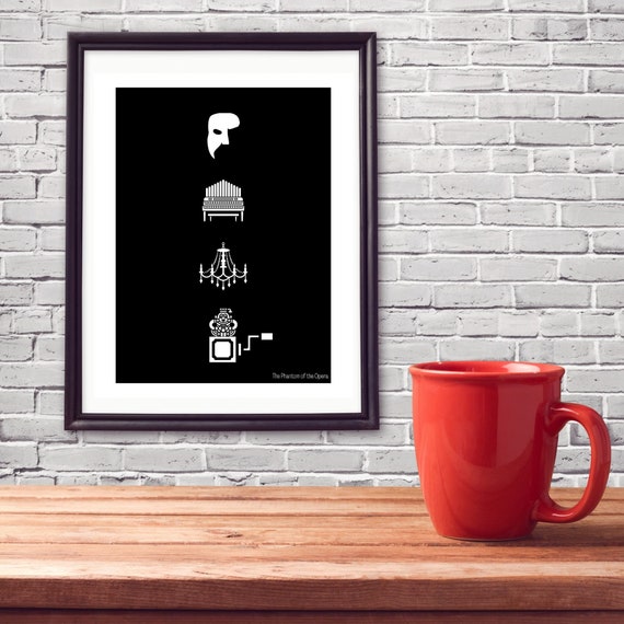 Phantom of the Opera Inspired Minimalist Printable Wall Art - Etsy