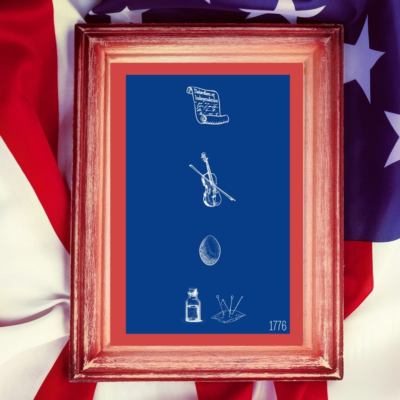 1776 Inspired Minimalist Printable Wall Art | Broadway Digital Download ...