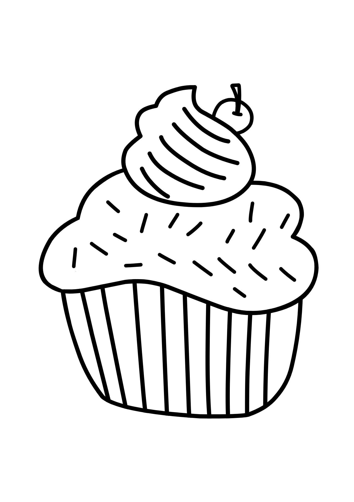 Cupcake Coloring Pages: 50 Fun Designs for Adults & Kids (PDF Download ...