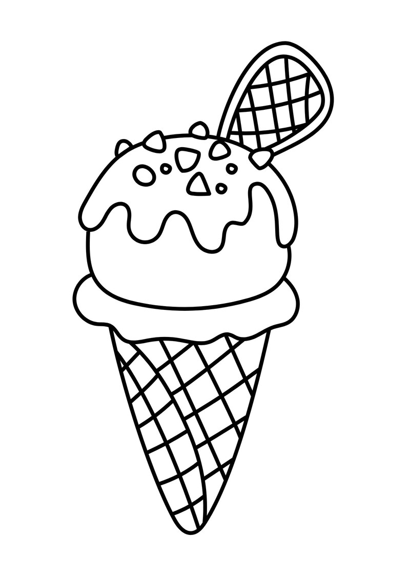 Ice Cream Coloring Pages: 25 Fun Summer Designs (PDF Download) - Etsy