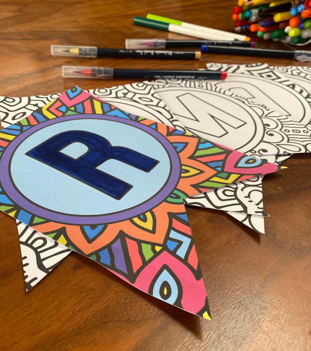 Ramadan Colour-in Banner for Kids & Adults – Mindful Islamic Activity ...