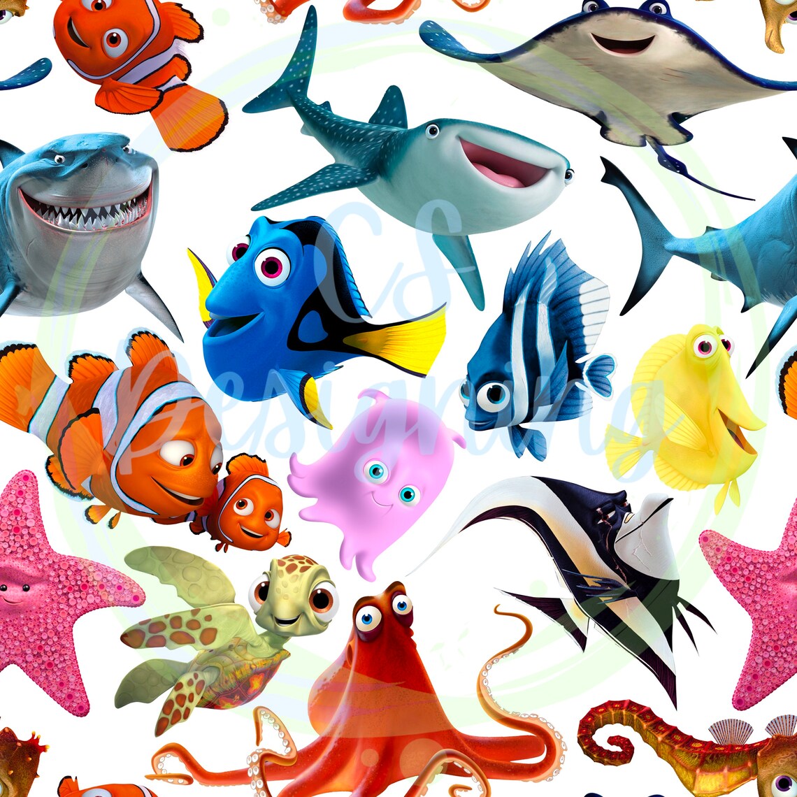 Ocean Animals Seamless Pattern,seamless Pattern,digital Paper,digital ...