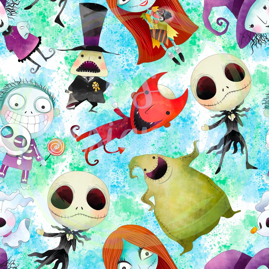 Nightmare Seamless,halloween Seamless,seamless Pattern,digital Paper ...