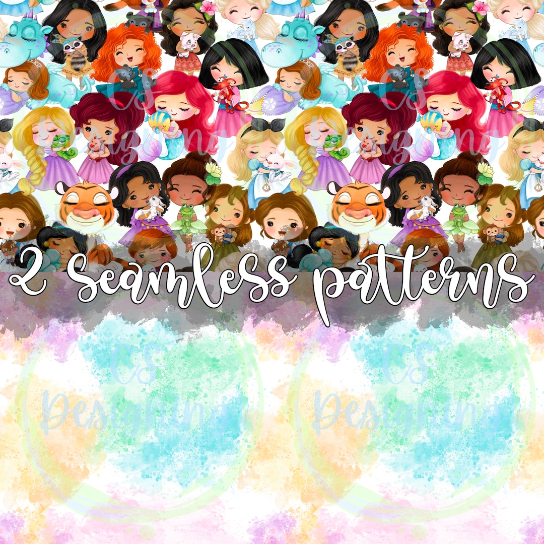 Princess Seamless,princess Seamless Pattern,digital Paper,digital ...