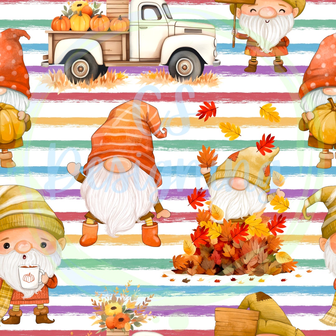 Fall Gnomes Seamless,seamless Pattern,digital Paper,digital,paper ...