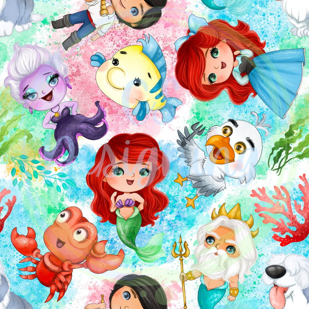 Mermaid Seamless,seamless Pattern,mermaid Pattern,digital Paper,digital ...