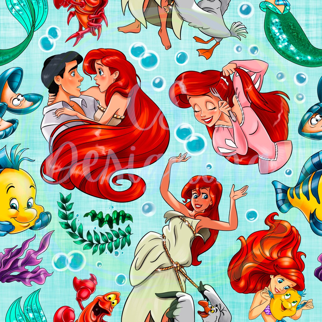 Mermaid Seamless,seamless Pattern,mermaid Pattern,digital Paper,digital ...