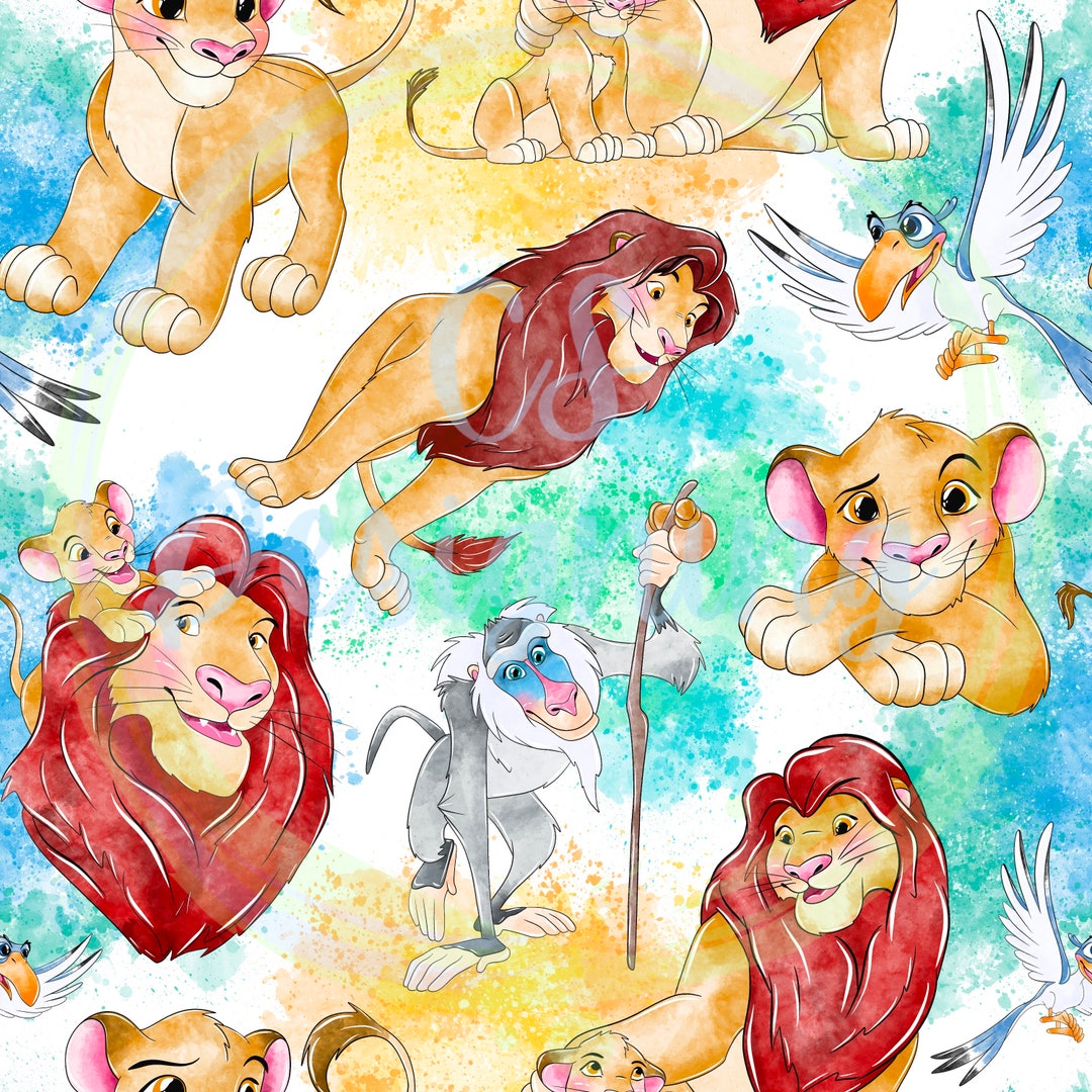 Lion King Seamless,lion King Digital Paper,seamless Pattern,digital ...